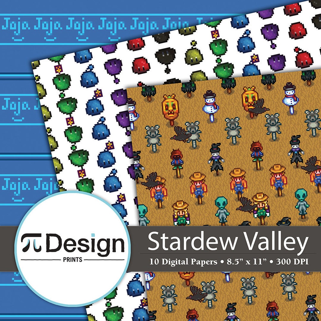 Junimo Stardew Valley Inspired 8.5"x11" Digital Paper 10 Pack | Farm ...