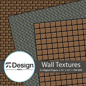 Wall Textures 12x12 Digital Paper Pack of 12 - Etsy