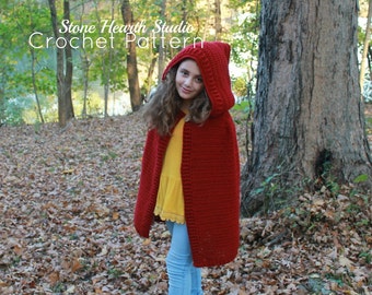 Red Hooded Cape | Etsy