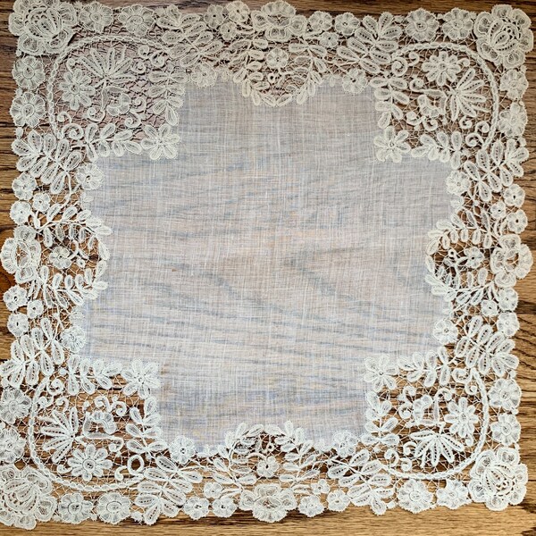 Antique Lace Handkerchief - Etsy