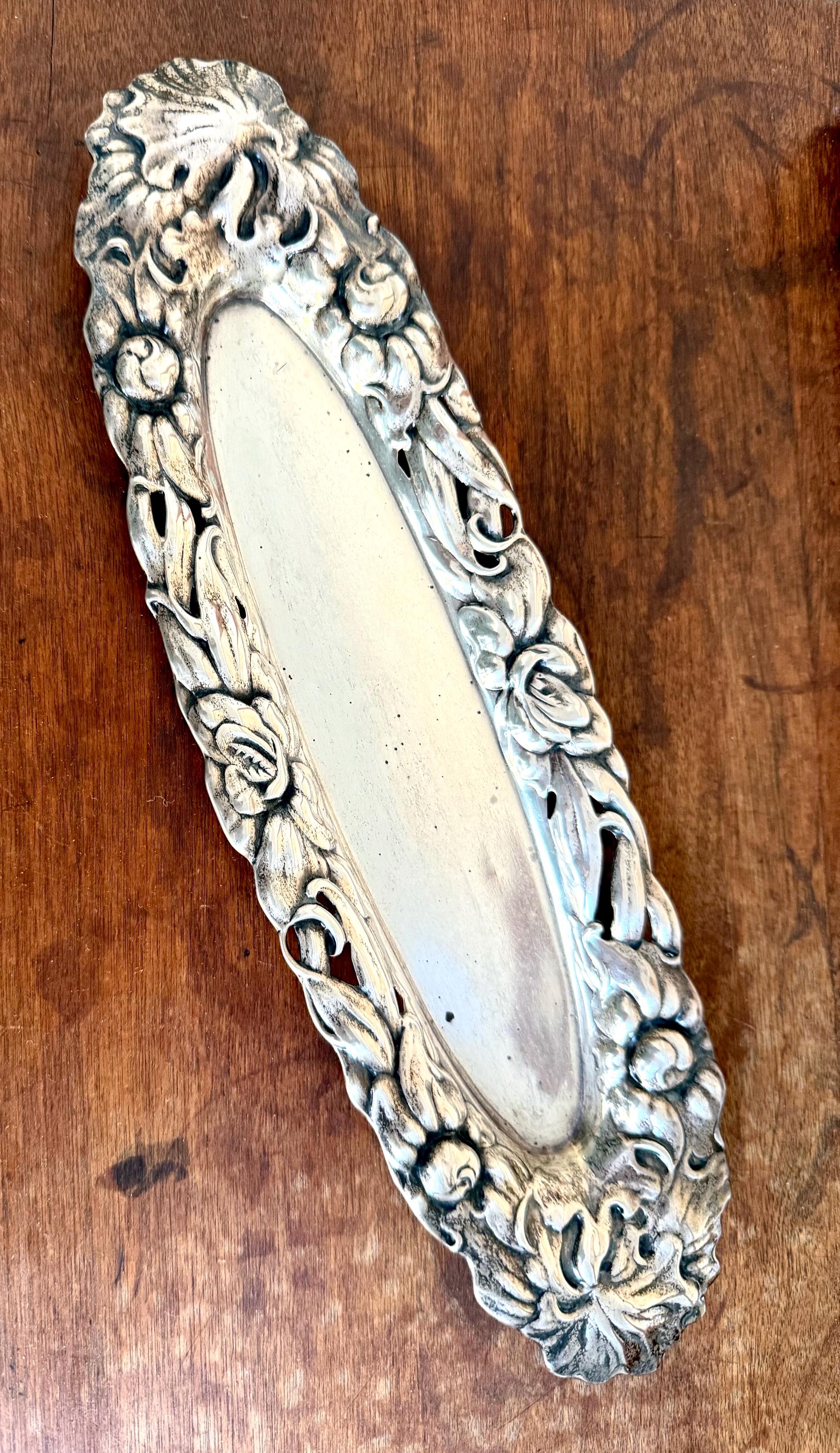 Antique Victorian Hallmarked British Repousse Sterling Silver Trinket ...