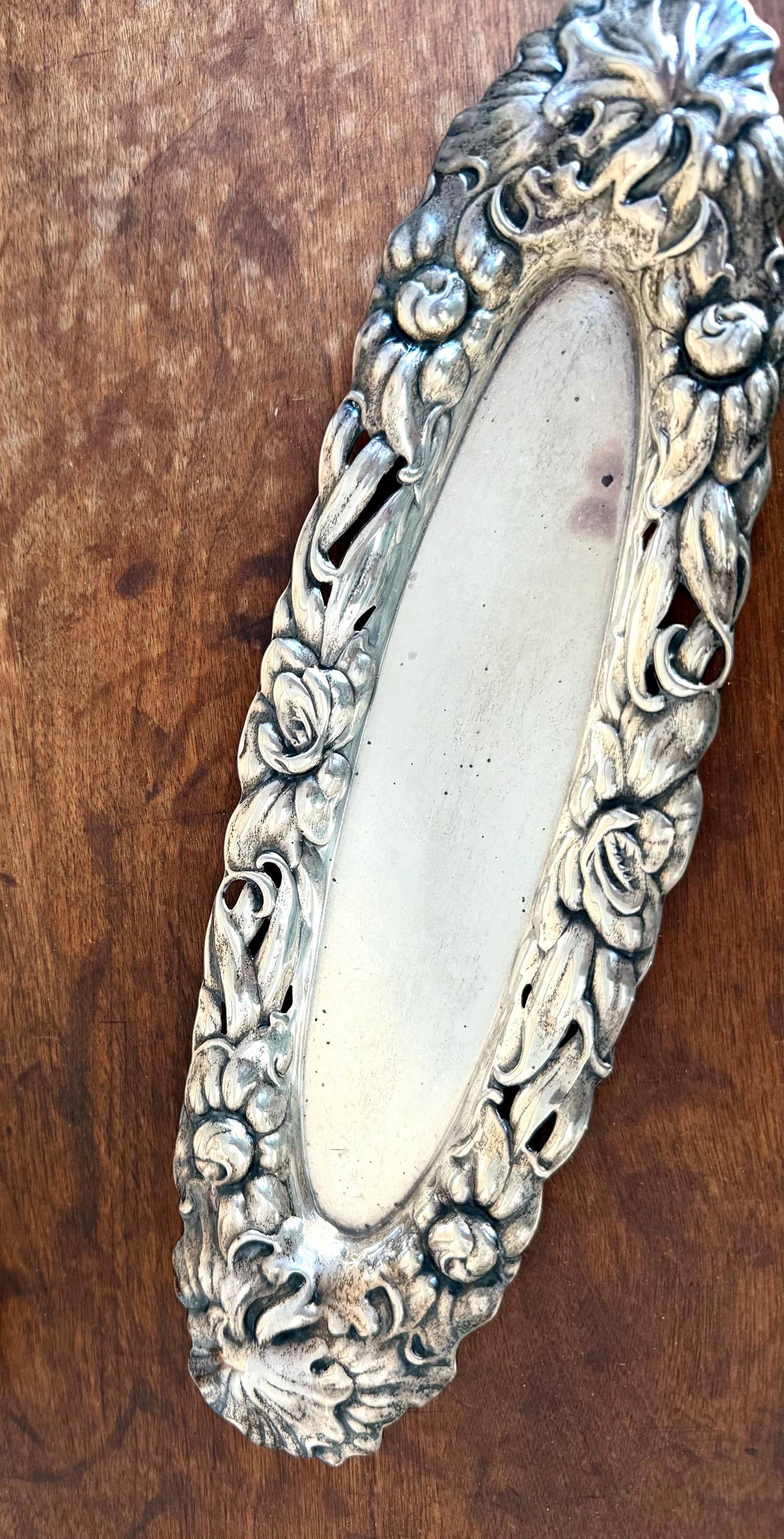 Antique Victorian Hallmarked British Repousse Sterling Silver Trinket ...