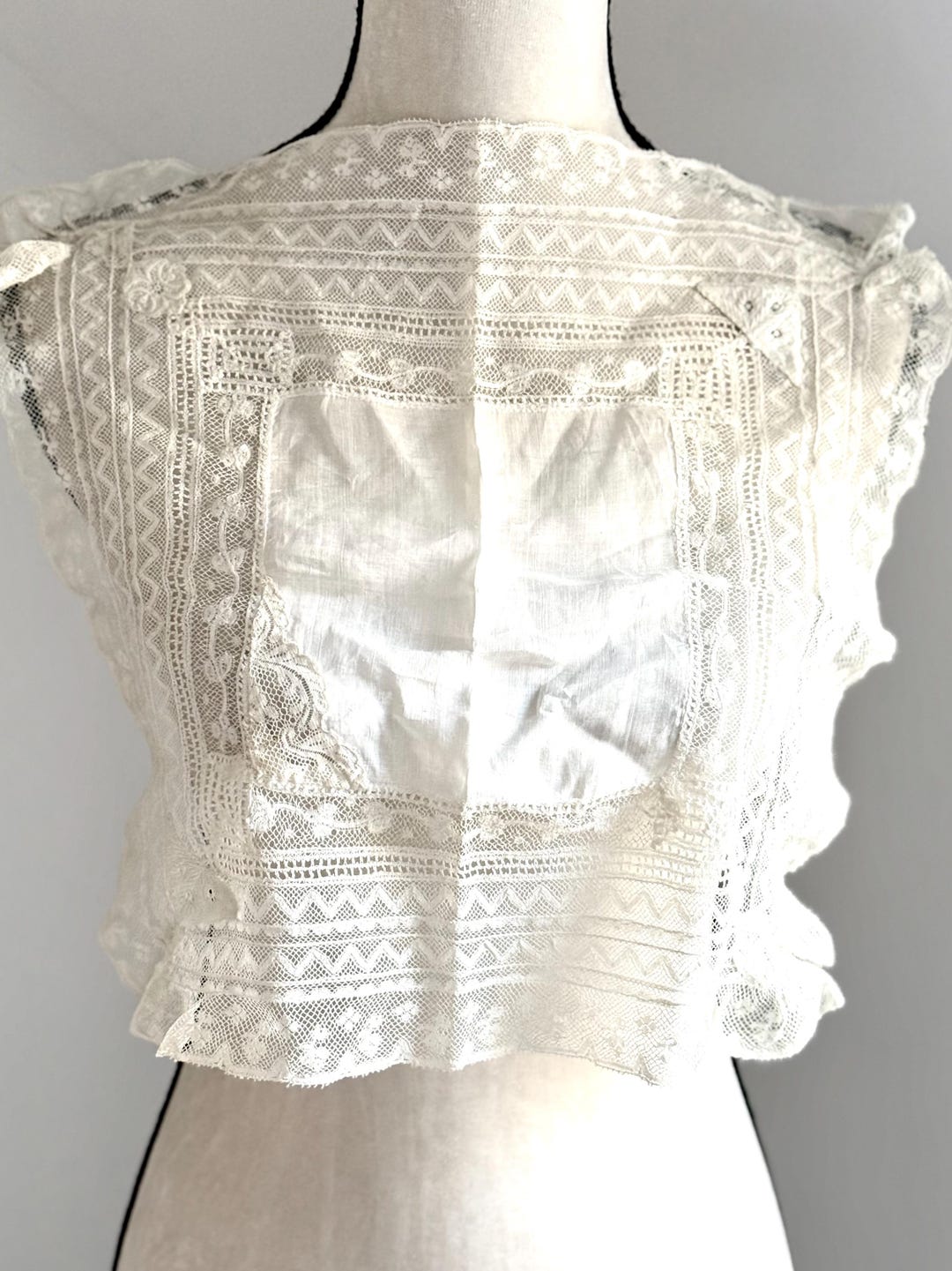 Antique Victorian 1887 Handmade Whitework Broderie Anglaise Oversized ...