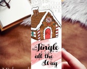 Gingerbread House Bookmark Jingle All the Way Handmade - Etsy