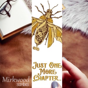 Bee Bookmark, Steampunk Bee Bookmark, Just One More Chapter, Reader ...