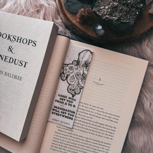 Octopus Steampunk Bookmark, Einstein Imagination Bookmark, Bookish Gift ...