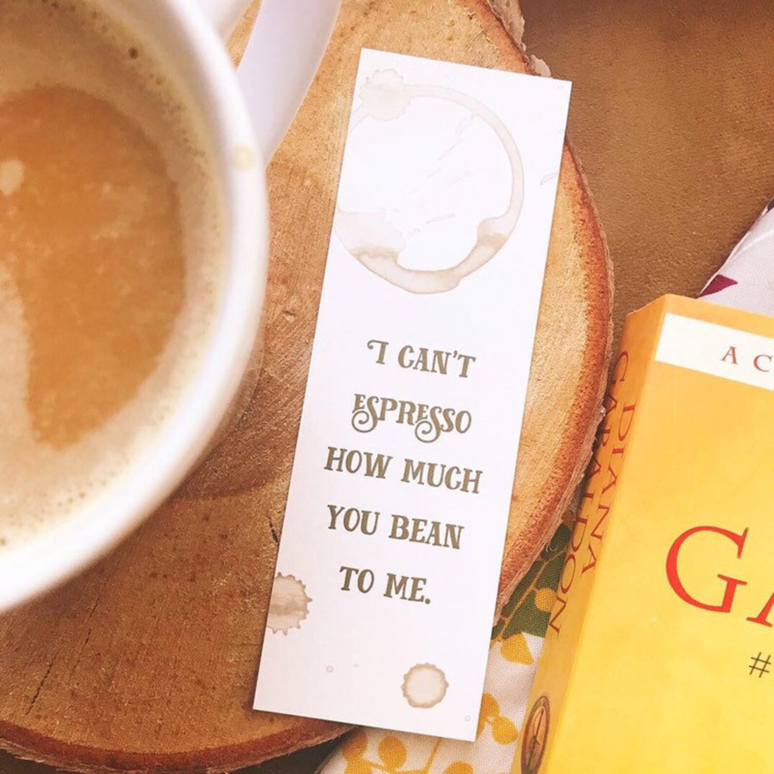 Coffee Stain Bookmark Gift for Coffee Lover, Joke Bookmark, Espresso ...
