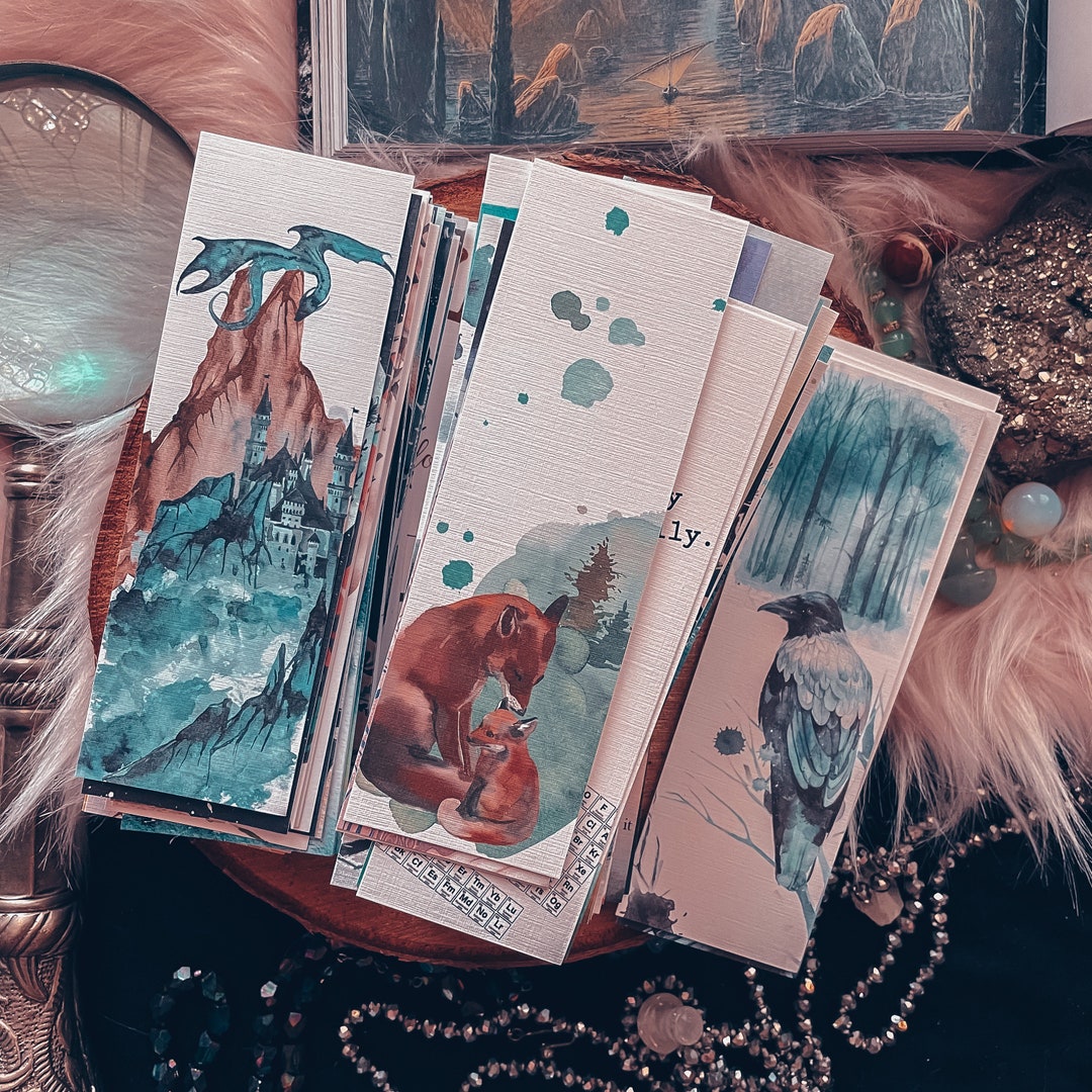 Big Bookmark Bundle, Set of Bookmarks, 25 Surprise Handmade Paper ...