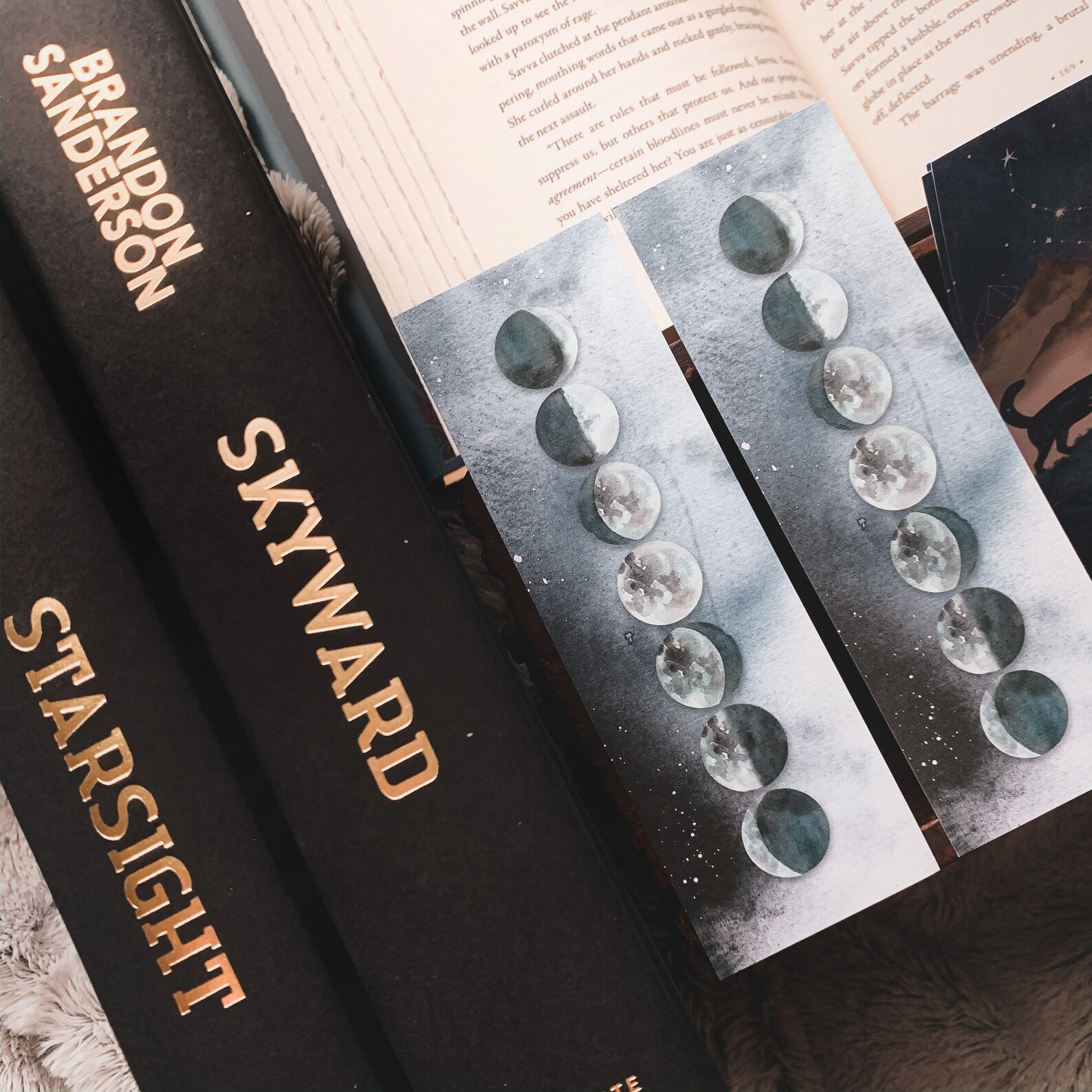 Moon Phases Bookmark Lunar Phases of the Moon Bookmark - Etsy Australia