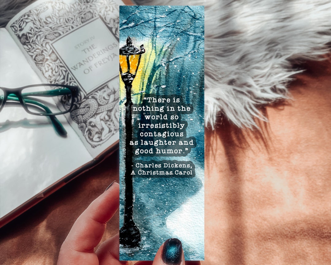 A Christmas Carol Bookmark, Charles Dickens Literary Quote Bookmark Set ...