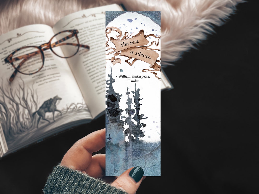 Shakespeare's Hamlet Quote Bookmark, Watercolor Literary Theater Gift ...