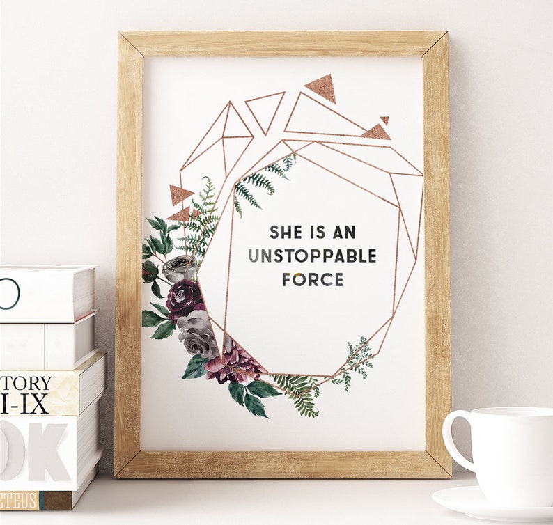 She is an Unstoppable Force Women Power She Persisted - Etsy