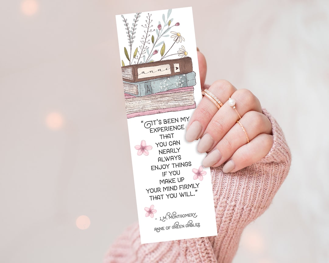 Literary Bookmark, Anne of Green Gables Watercolor Bookmarker, Literary ...