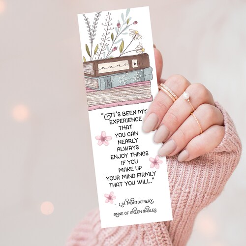 Literary Bookmark Anne of Green Gables Watercolor Bookmarker - Etsy