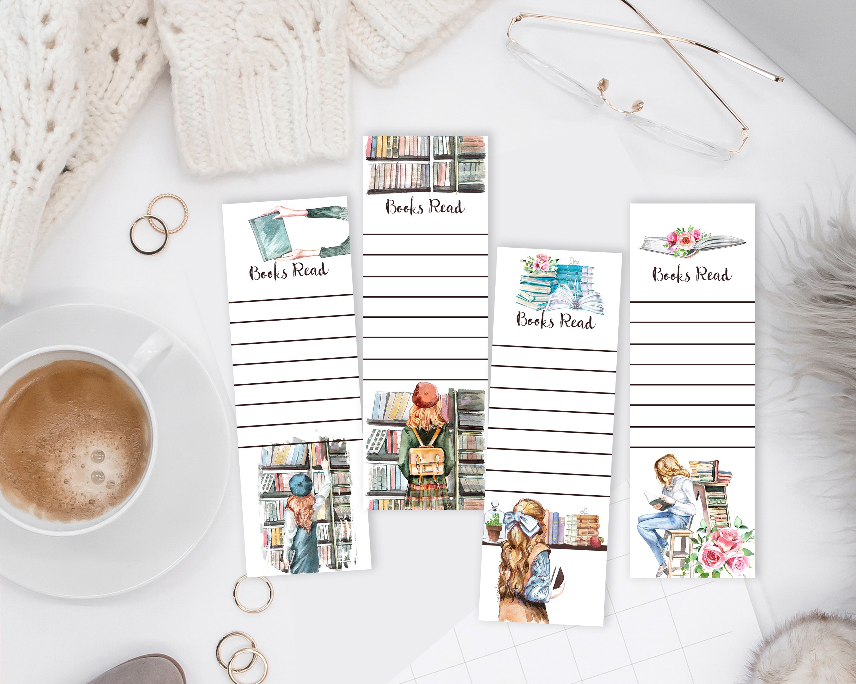 Book Tracker Printable Bookmarks DIY Personalized Bookmarks - Etsy