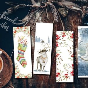 Ice Skates Bookmark, Holiday Reader Gift, Winter Seasonal Bookmarks ...