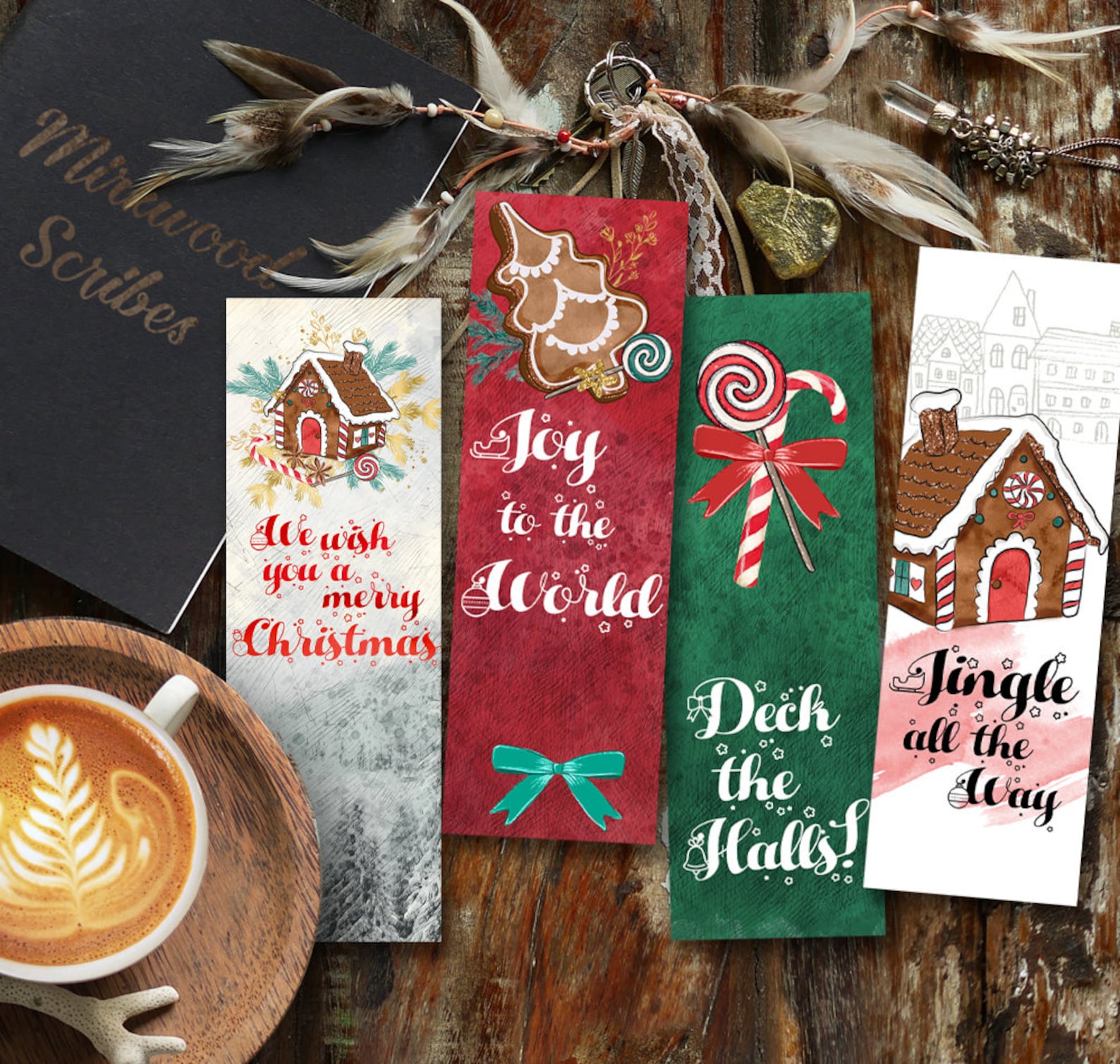 Gingerbread House Bookmark Jingle All the Way Handmade - Etsy
