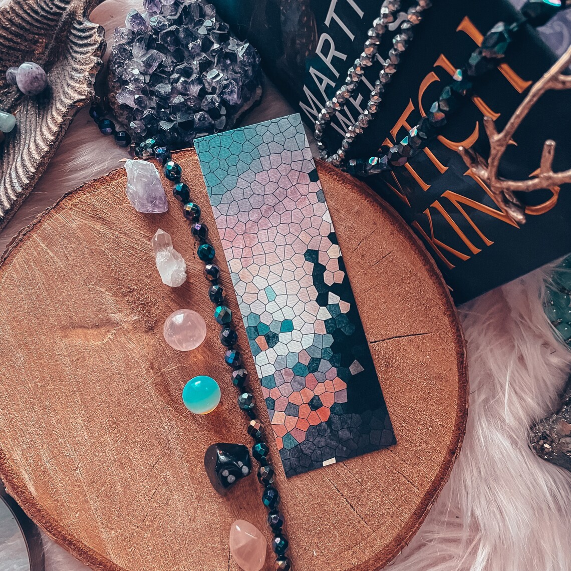 Stained Glass Bookmark, Mosaic Watercolor Stained Glass Bookmark, YA ...