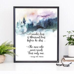 Northern Lights Reader Quote Art Print, Instant Download Printable GRRM ...