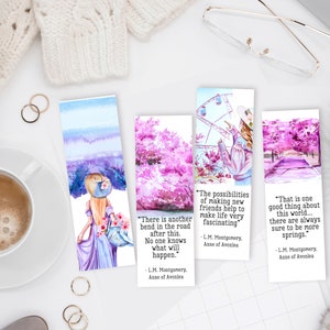 Anne of Avonlea Printable Bookmarks, Anne of Green Gables Literary ...