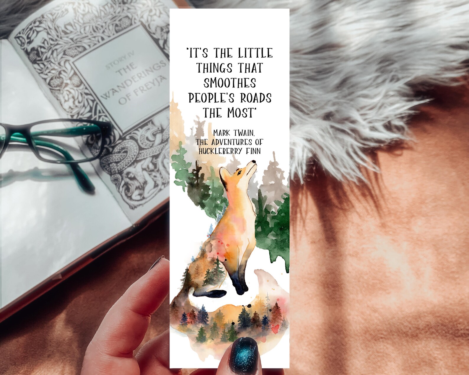 Mark Twain Literary Quote Fox Bookmark Huckleberry Finn - Etsy