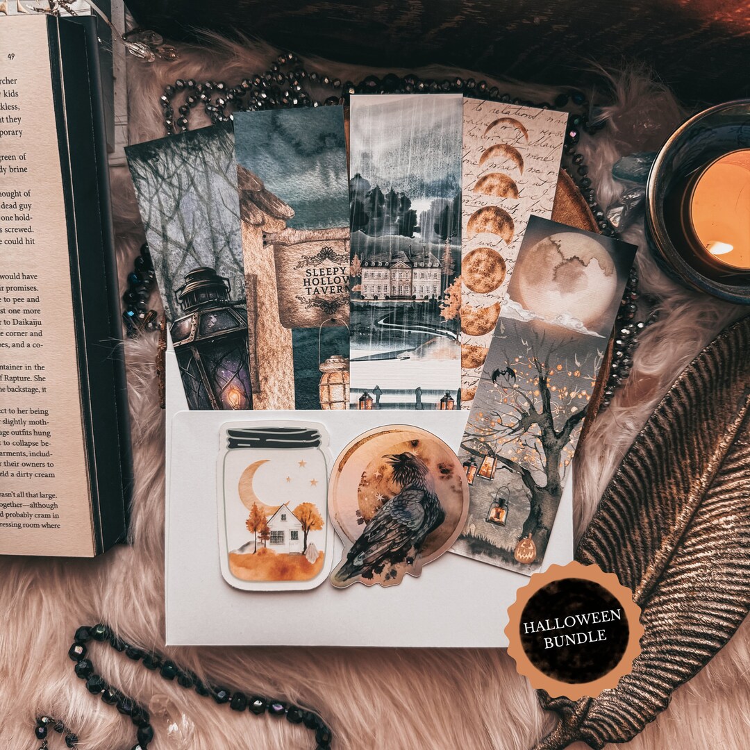 Halloween Bookmark and Sticker Bundle, Fall Bestsellers Value Pack for ...