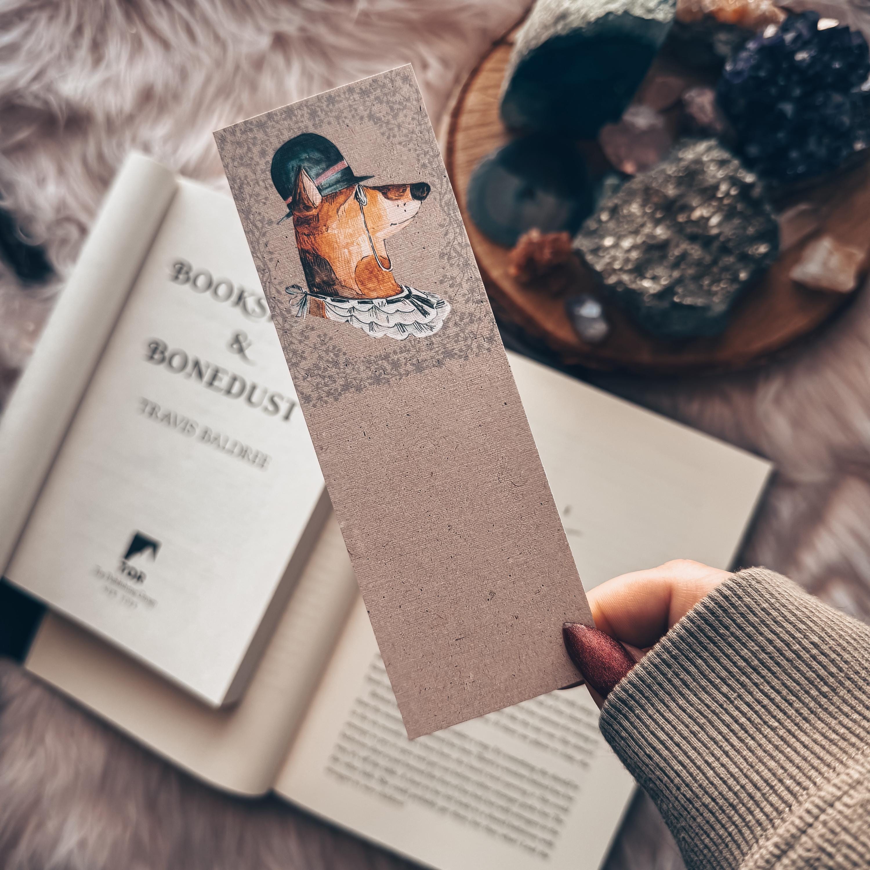 Monocle Dog Bookmark, Fancy Dog Cameo Bookmark, Dog Lover Gift ...