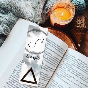 Scorpio Zodiac Bookmark, Scorpio Astrological Sign Bookmark, Fire Sign ...