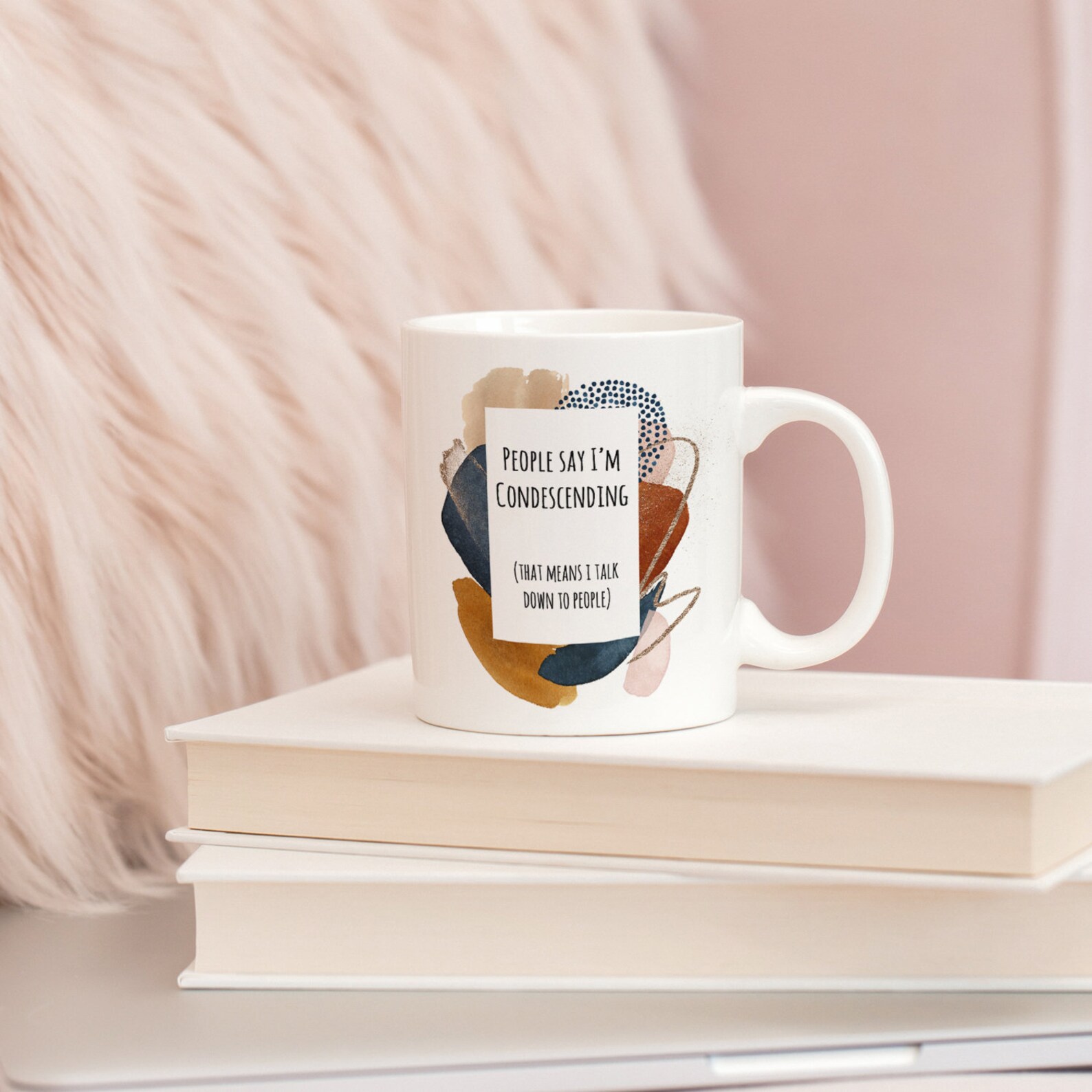 Sarcastic Condescending Coffee Mug Abstract Orange Joke Mug - Etsy