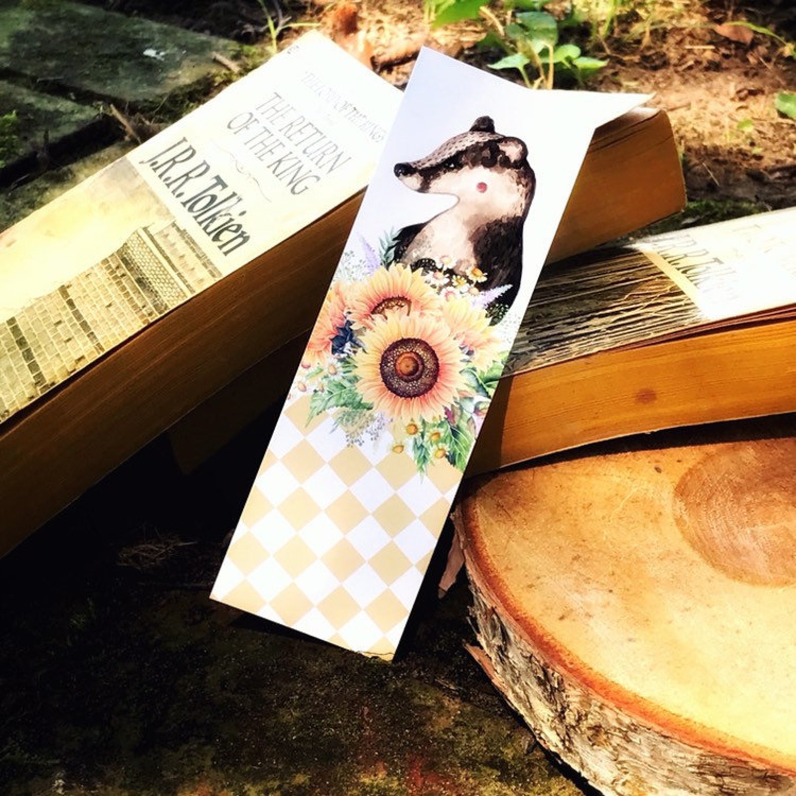 Printable Yellow Bookmarks Badger Bookmark Best Friend DIY - Etsy