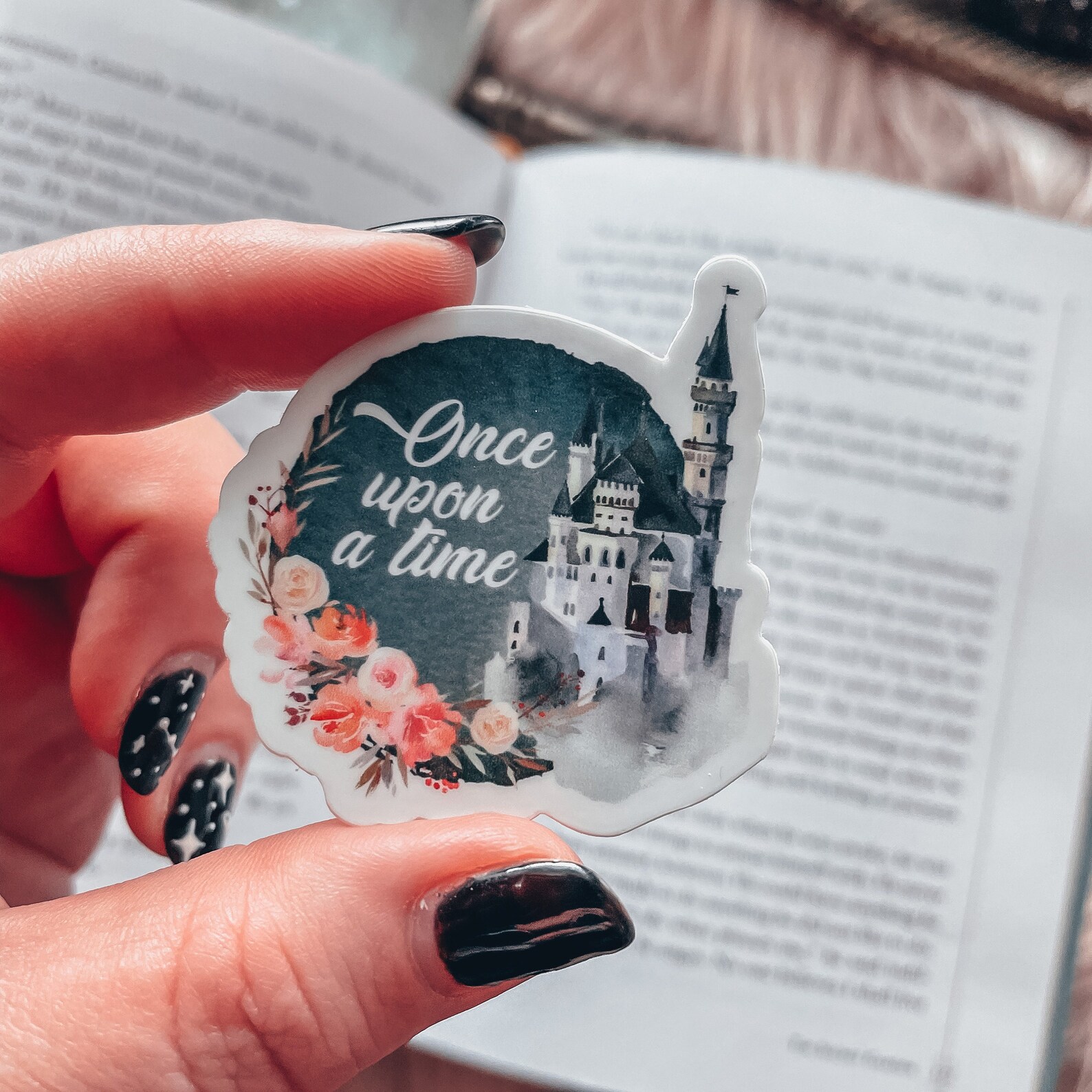 Once Upon A Time Vinyl Sticker, Bookish Castle Fairytale Waterproof ...