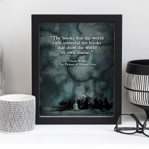 The Picture of Dorian Gray Printable Watercolor Art, Oscar Wilde ...