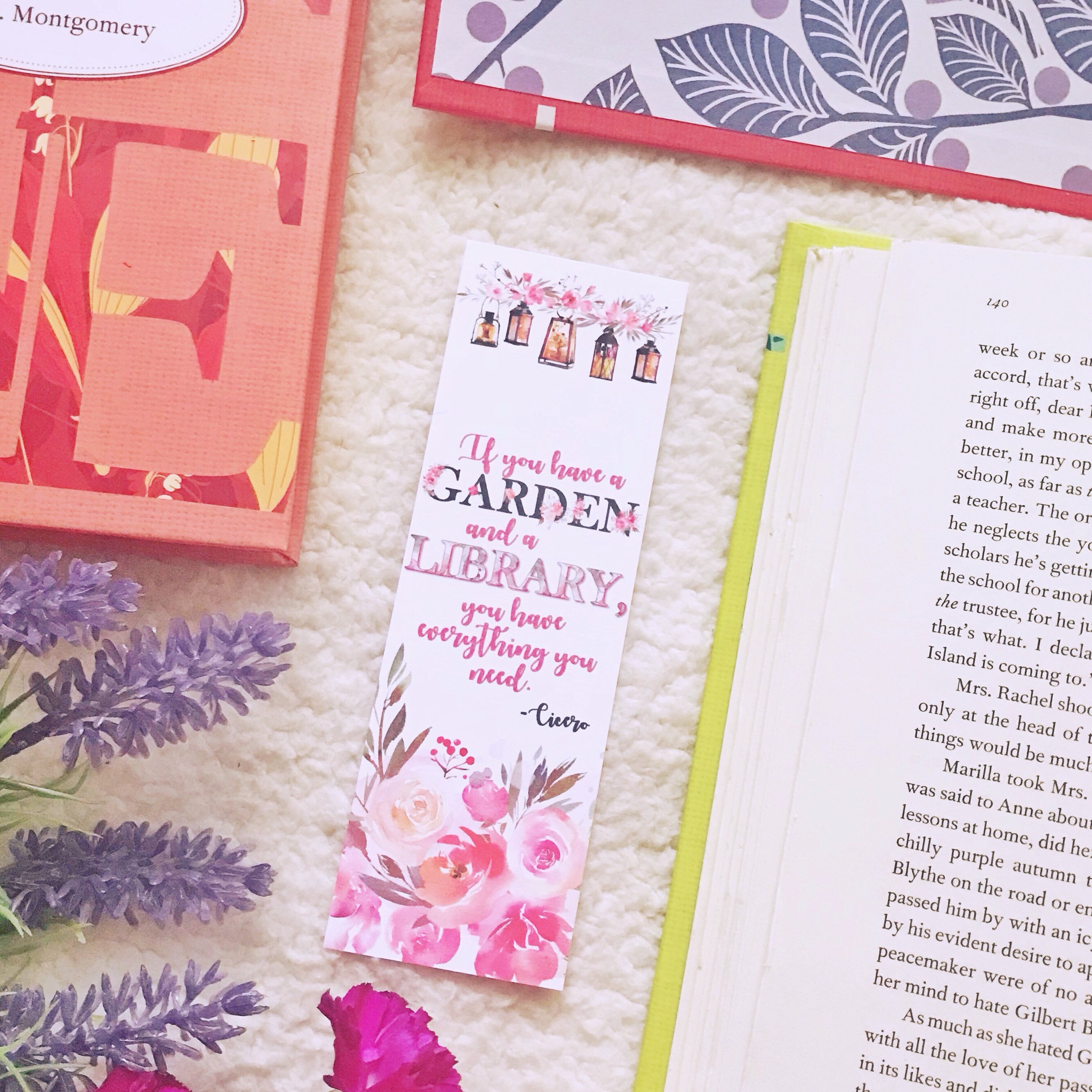 Garden Quote Bookmark Cicero Garden and Library Bookmark for - Etsy