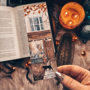 Cozy Bookshop Watercolor Printable Bookmarks, Book Store Lover Bookmark ...