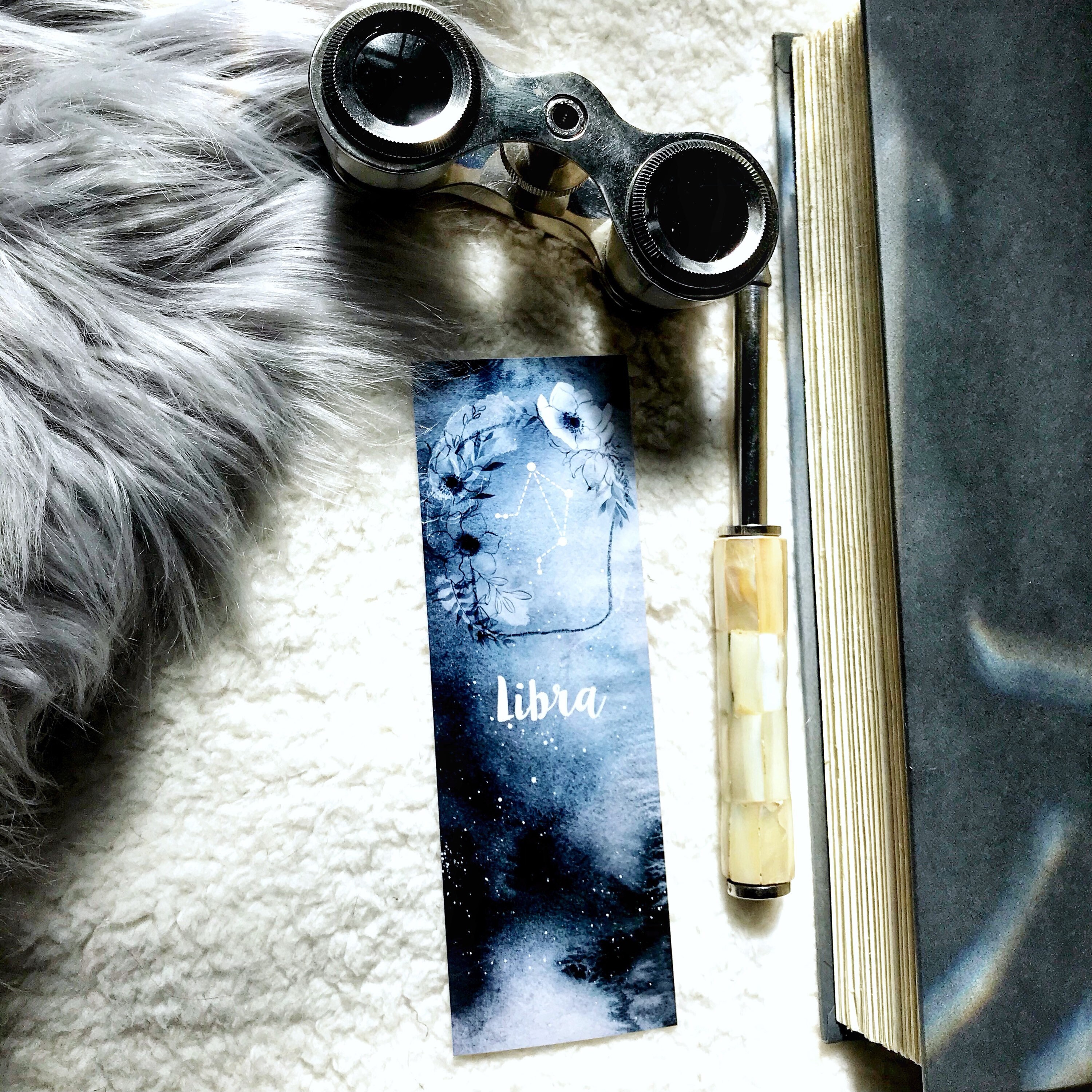 Libra Zodiac Bookmark, Night Sky Bookmark With Libra Constellation ...