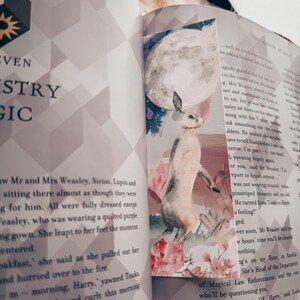 Watercolor Rabbit Bookmark, Easter Bunny Gift for Teen, Pastel Spring ...