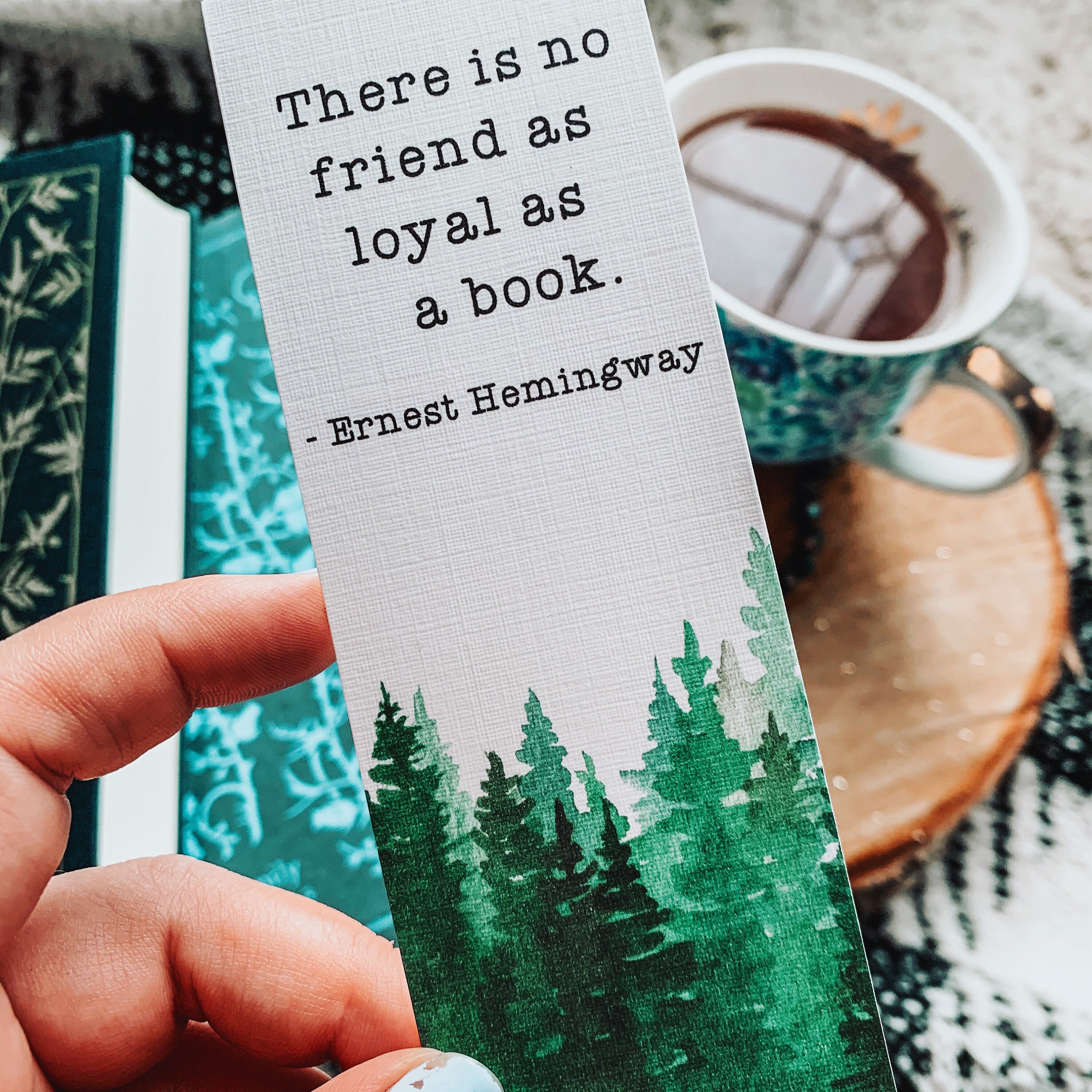 Ernest Hemingway Printable Watercolor Bookmarks Pine Forest | Etsy