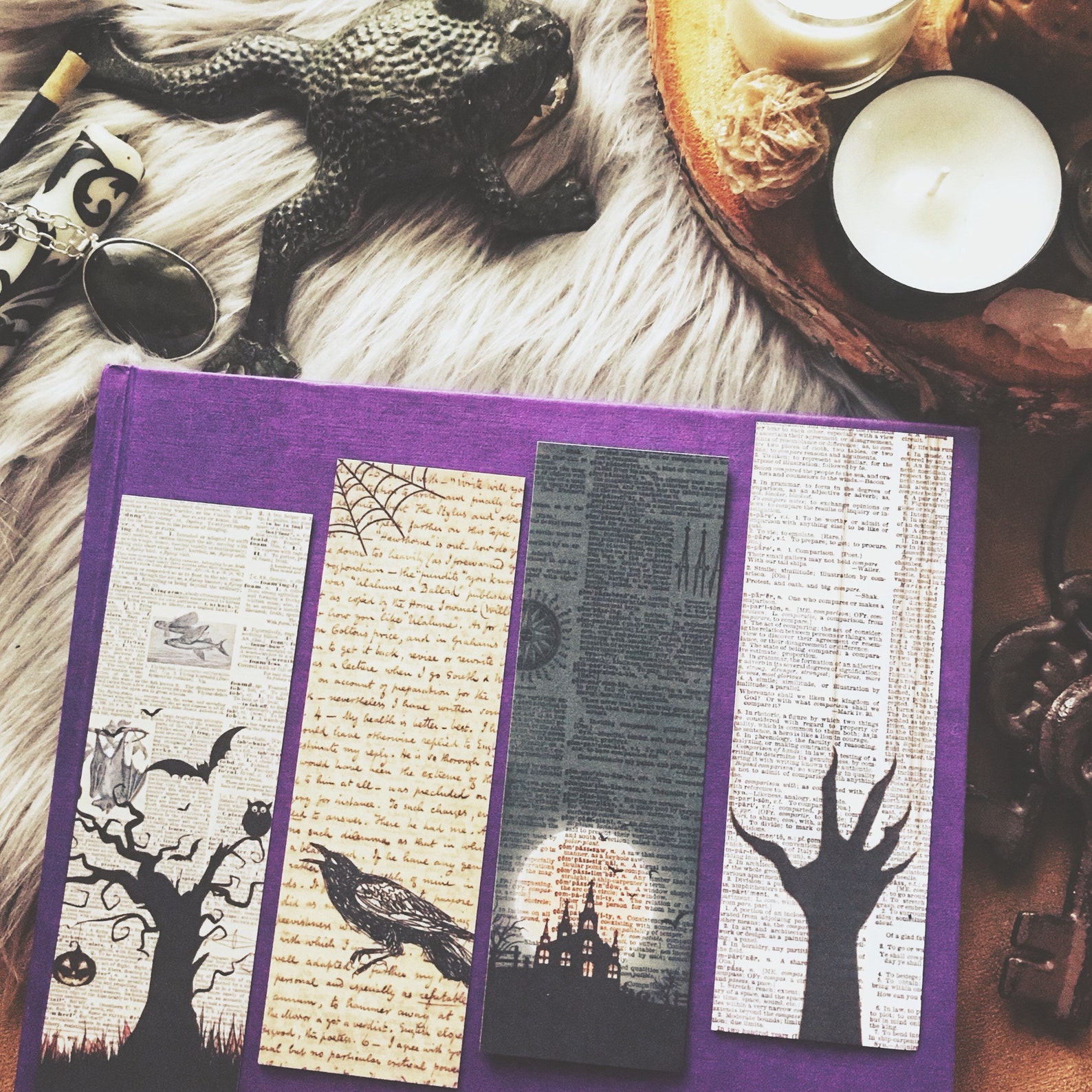 Creepy Halloween Bookmarks October Spooky Halloween Themed - Etsy