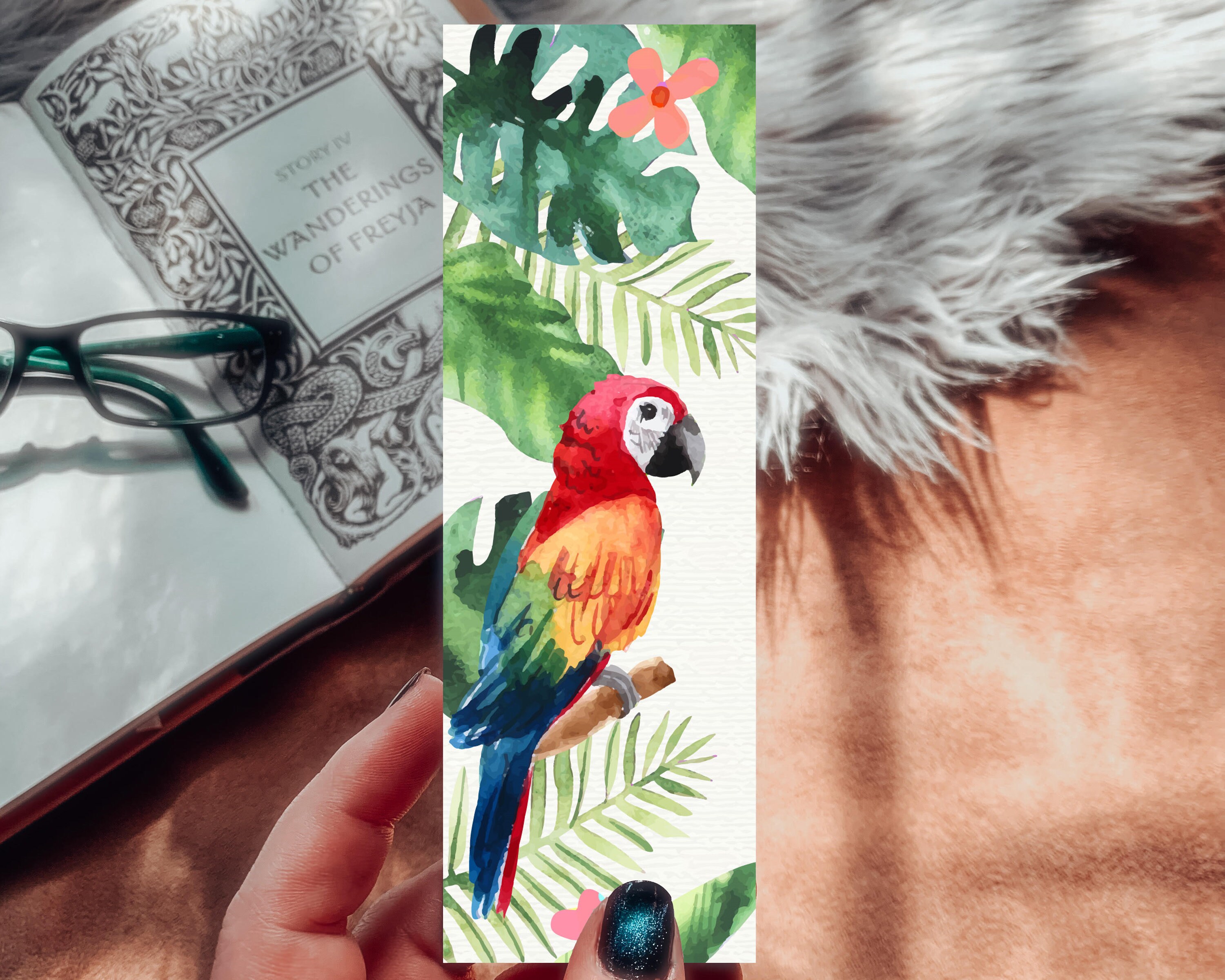 Tropical Bird Watercolor Bookmark Parrot Bookmarks Bird - Etsy