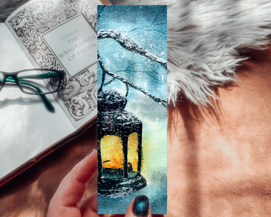 Winter Snow Bookmark Cozy Cold Weather Bookmark Set Lantern - Etsy