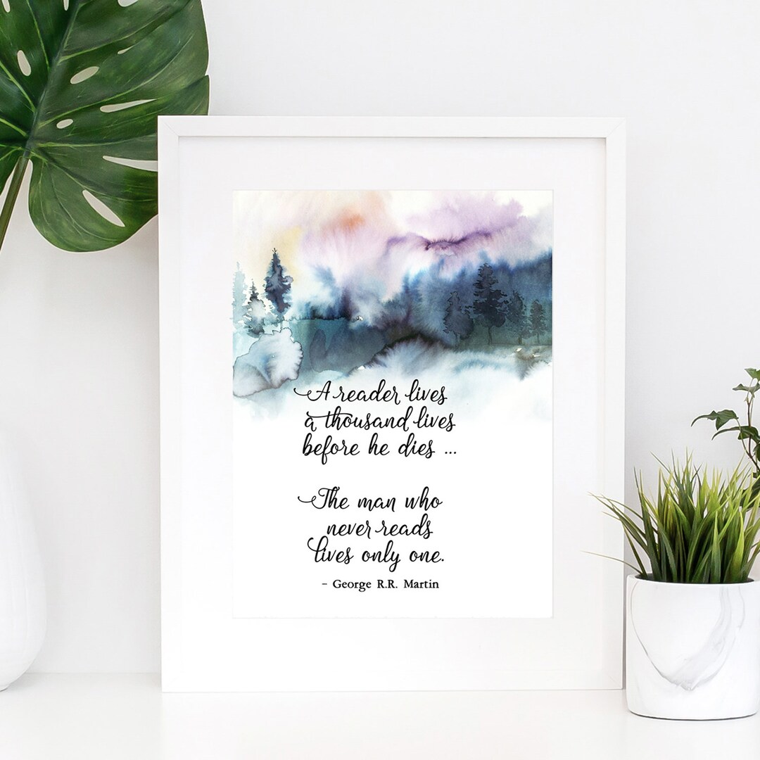 Northern Lights Reader Quote Art Print, Instant Download Printable GRRM ...