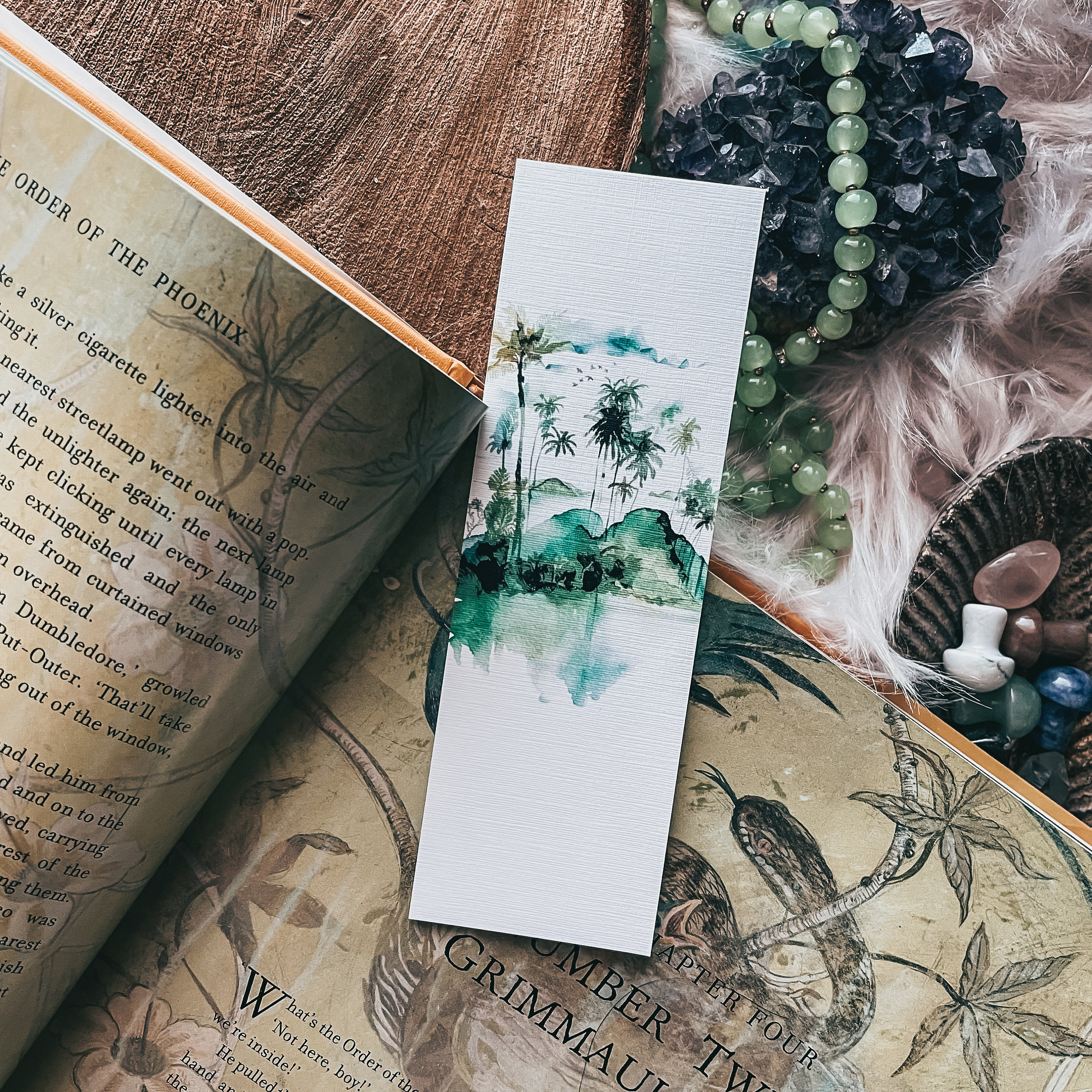 Printable Tropical Island Bookmarks, Beach and Palm Trees Bookmark Set ...