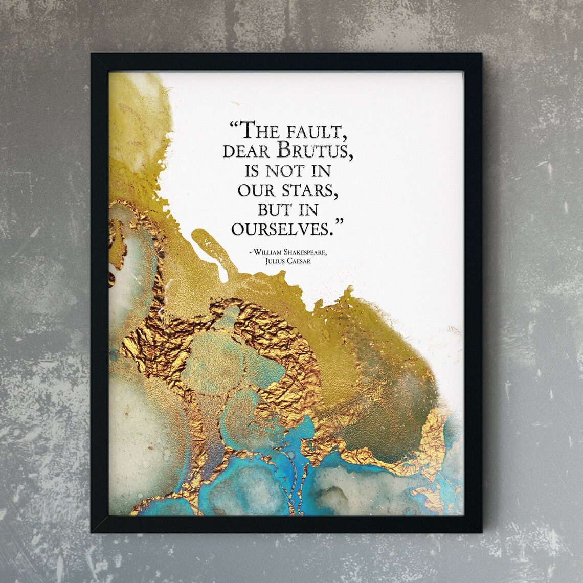 The Fault in our Stars Quote Shakespeare Printable Wall Art | Etsy
