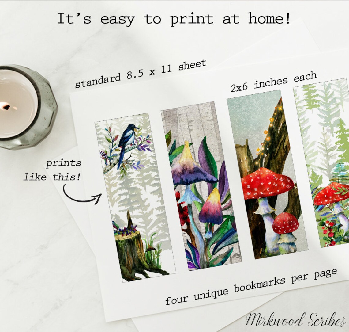 Unicorn Bookmarks, Printable Set of 4 Rainbow Unicorn Bookmarks ...