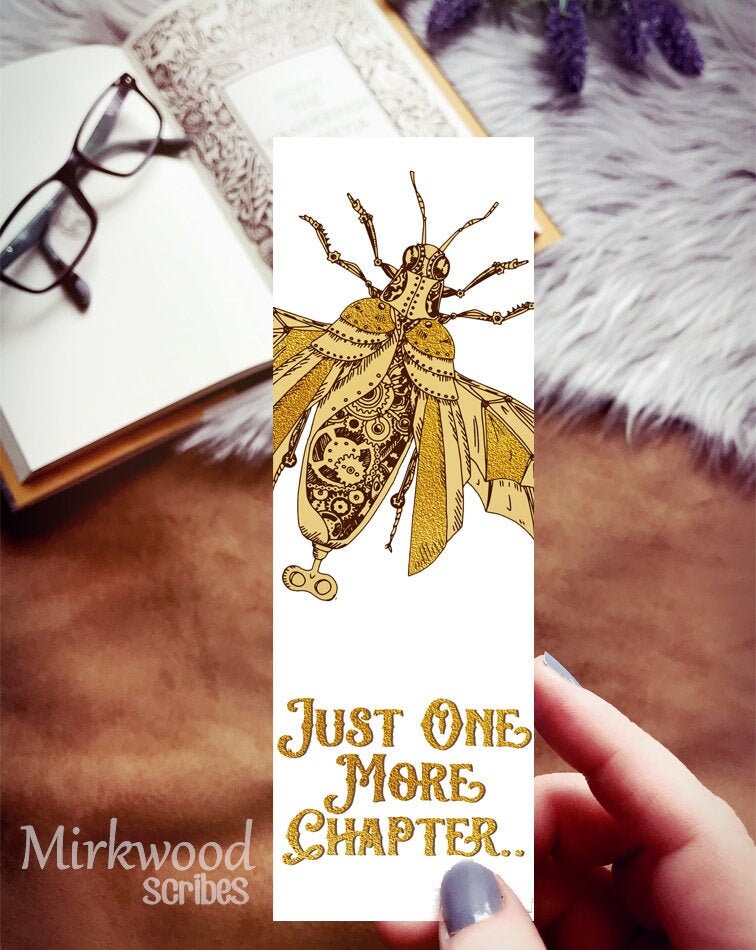 Bee Bookmark, Steampunk Bee Bookmark, Just One More Chapter, Reader ...