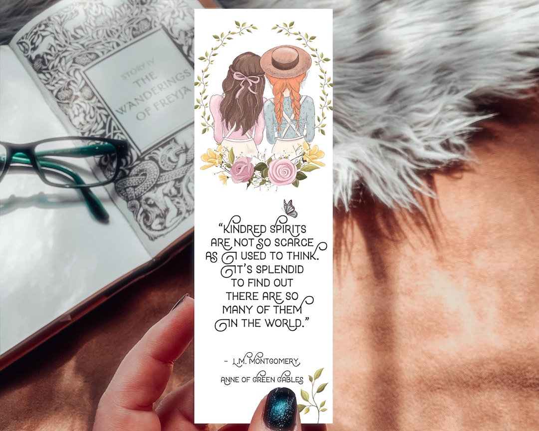 Watercolor Kindred Spirits Bookmark, Anne of Green Gables Linen Paper ...