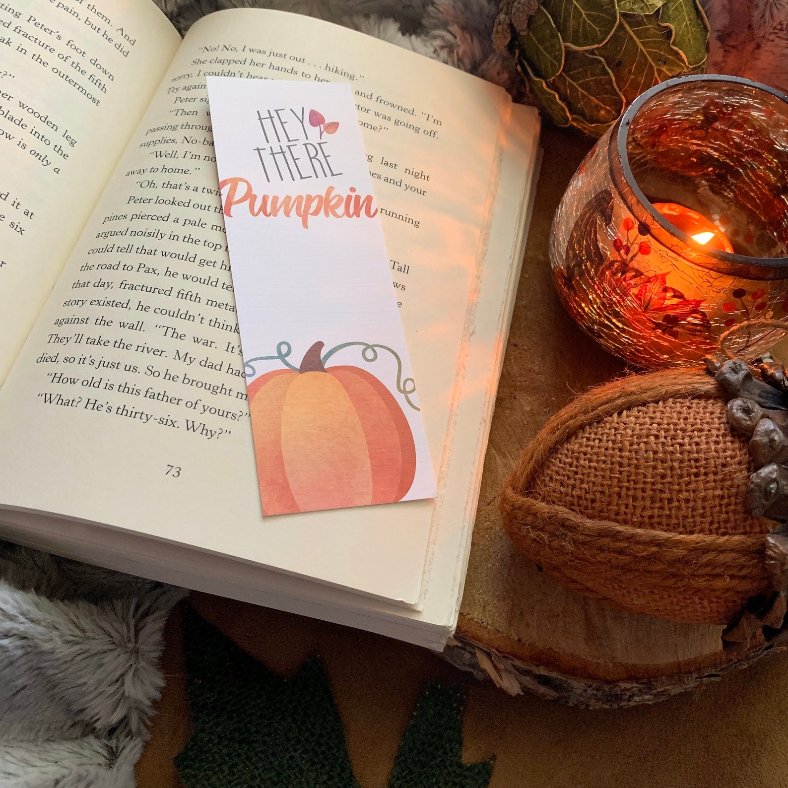 Pumpkin Printable Bookmarks Hello Fall Autumn Bookmark With - Etsy