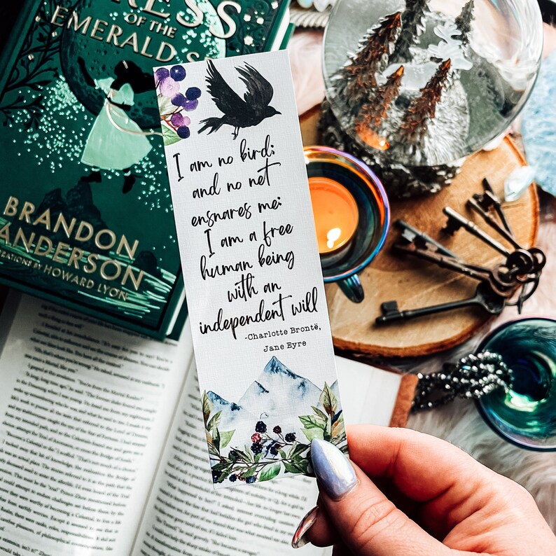 Jane Eyre Quote Bookmark, Watercolor Women Empowerment Literary Gift ...