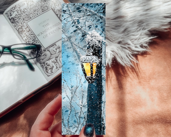 Winter Lantern Bookmark Watercolor Holiday Lamp Post Gift for - Etsy