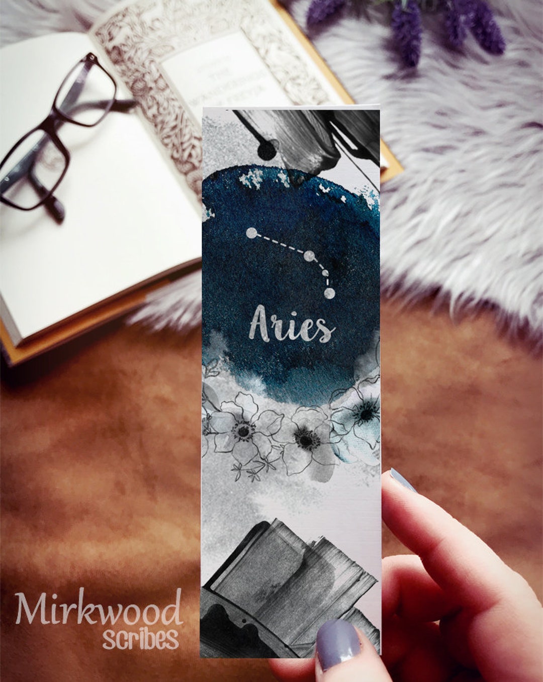 Aries Zodiac Bookmark, Aries Star Sign Fire Sign Bookmark - Etsy UK